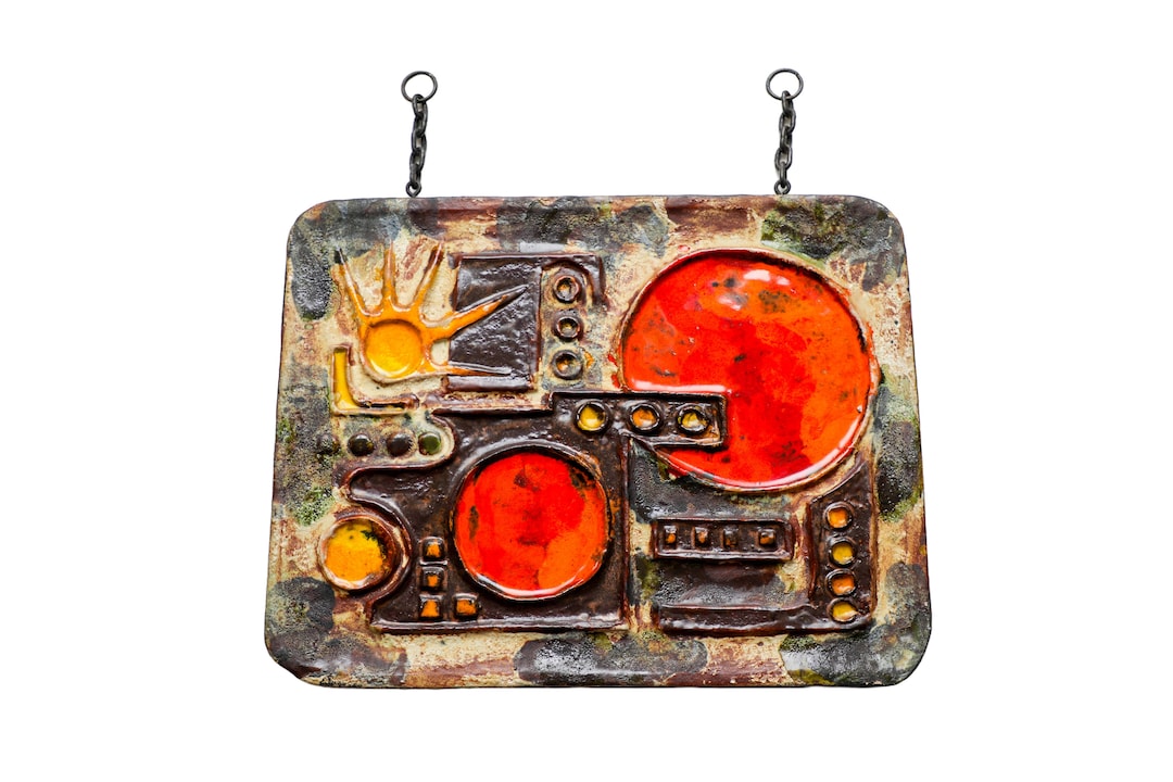 Vintage Mid Century Brutalist Ceramic Wall Sculpture - Etsy