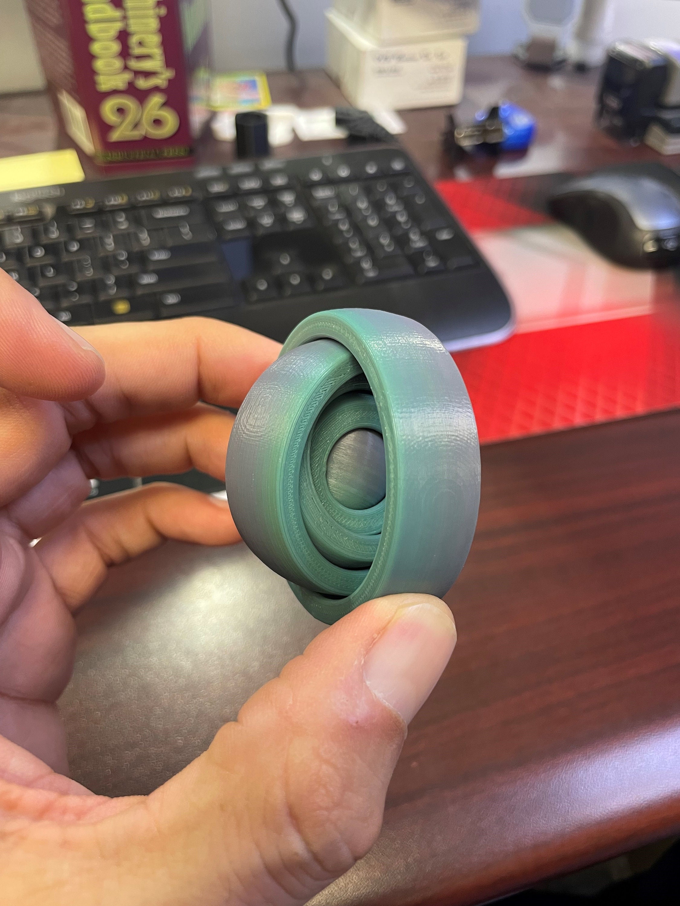 5-ring Gyroscopic Fidget Toy, ADHD, Stress & Anxiety Relief, 3d Printed ...