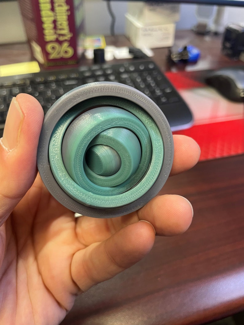 5-ring Gyroscopic Fidget Toy, ADHD, Stress & Anxiety Relief, 3d Printed ...