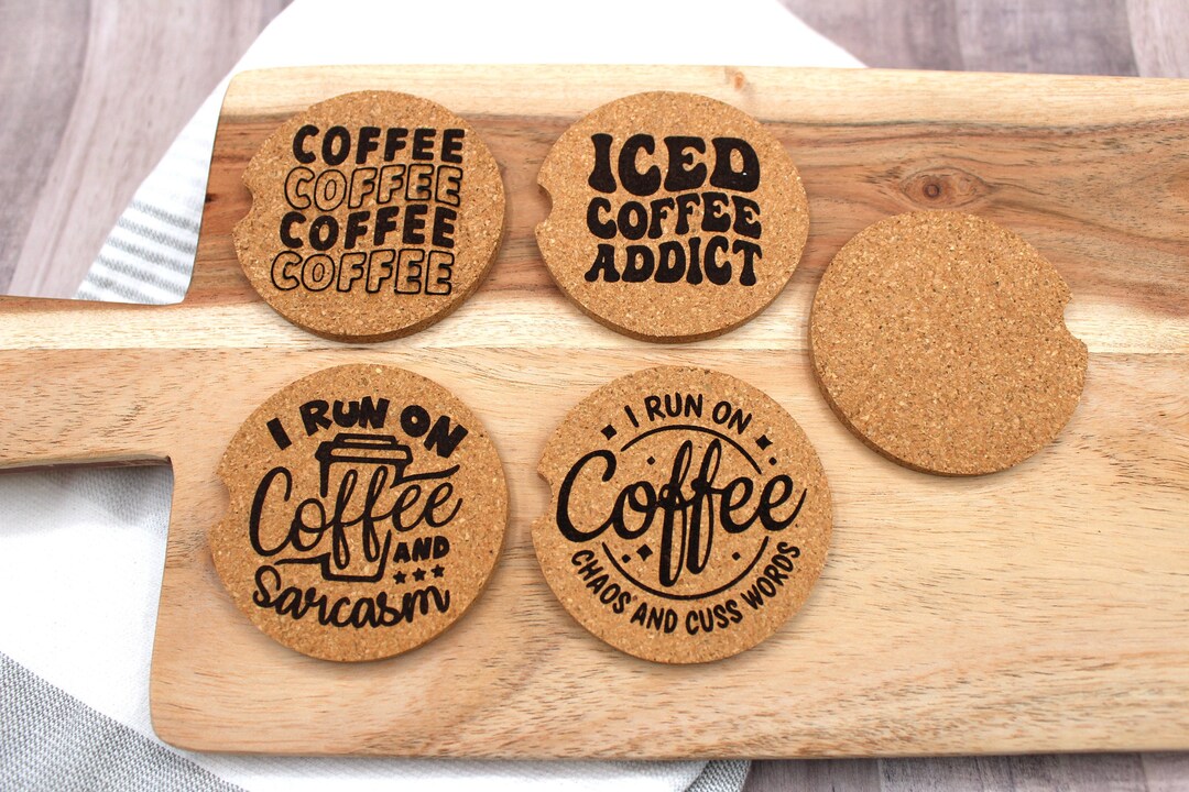 Funny Coffee Quotes, Coffee Car Coasters, Sarcastic Gift, Iced Coffee ...