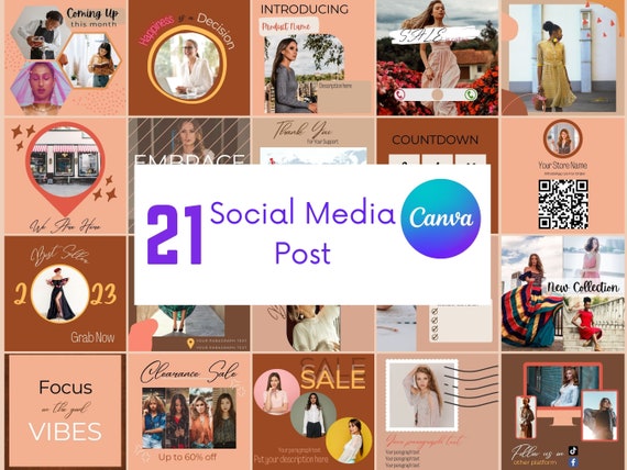 Editable Instagram Template Using Canva Free Version for - Etsy