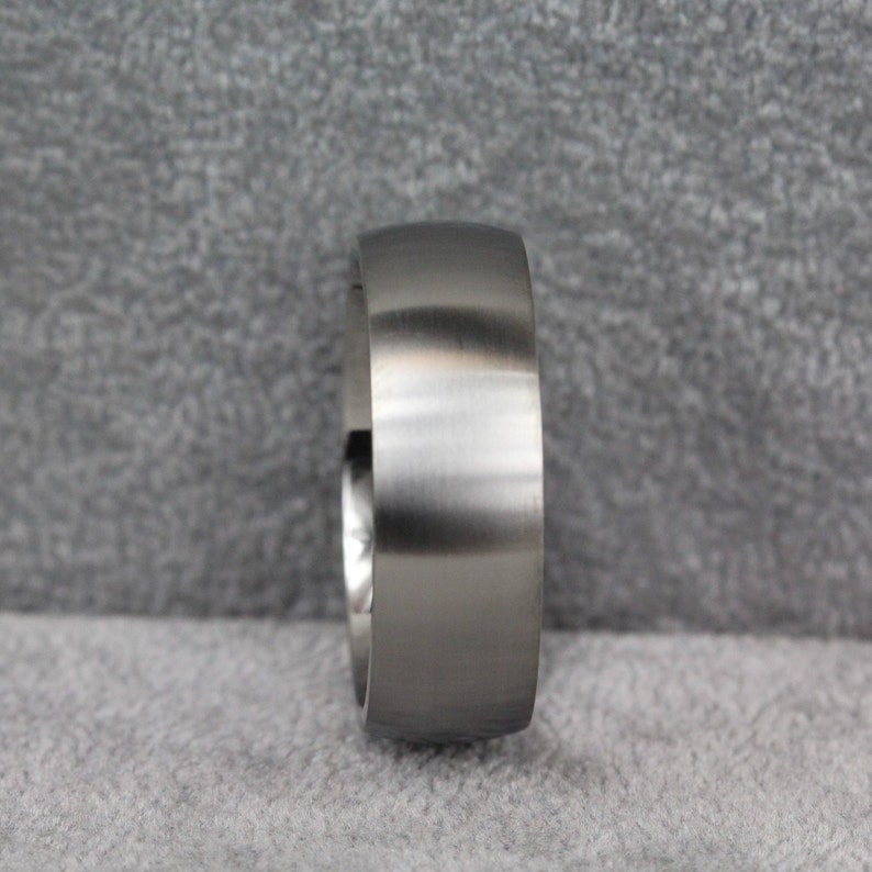 Men’s Titanium Wedding Ring – Matte Finish – UK Made – Modern Bride ...