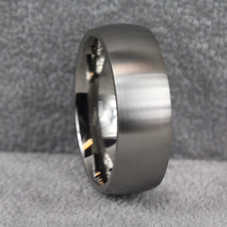 Men’s Titanium Wedding Ring – Matte Finish – UK Made – Modern Bride ...