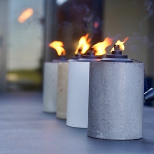 8"x6" Individual Concrete Tiki Torch - Etsy