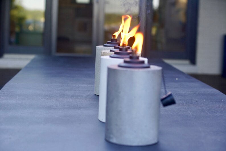 8"x6" Individual Concrete Tiki Torch - Etsy