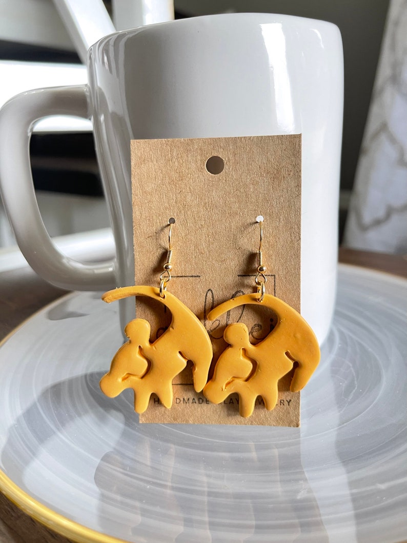 Lion King Simba Disney Handmade Polymer Clay Earrings - Etsy