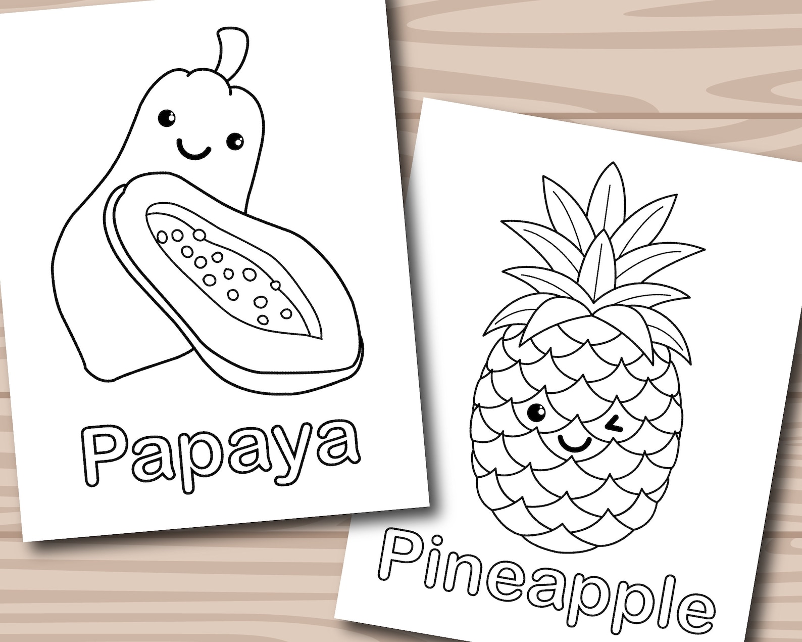 Bundle Fruits and Vegetables Coloring Pages, Vegetable Coloring Pages ...