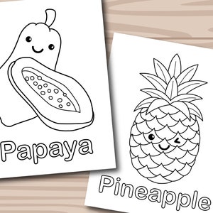 Bundle Fruits and Vegetables Coloring Pages, Vegetable Coloring Pages ...