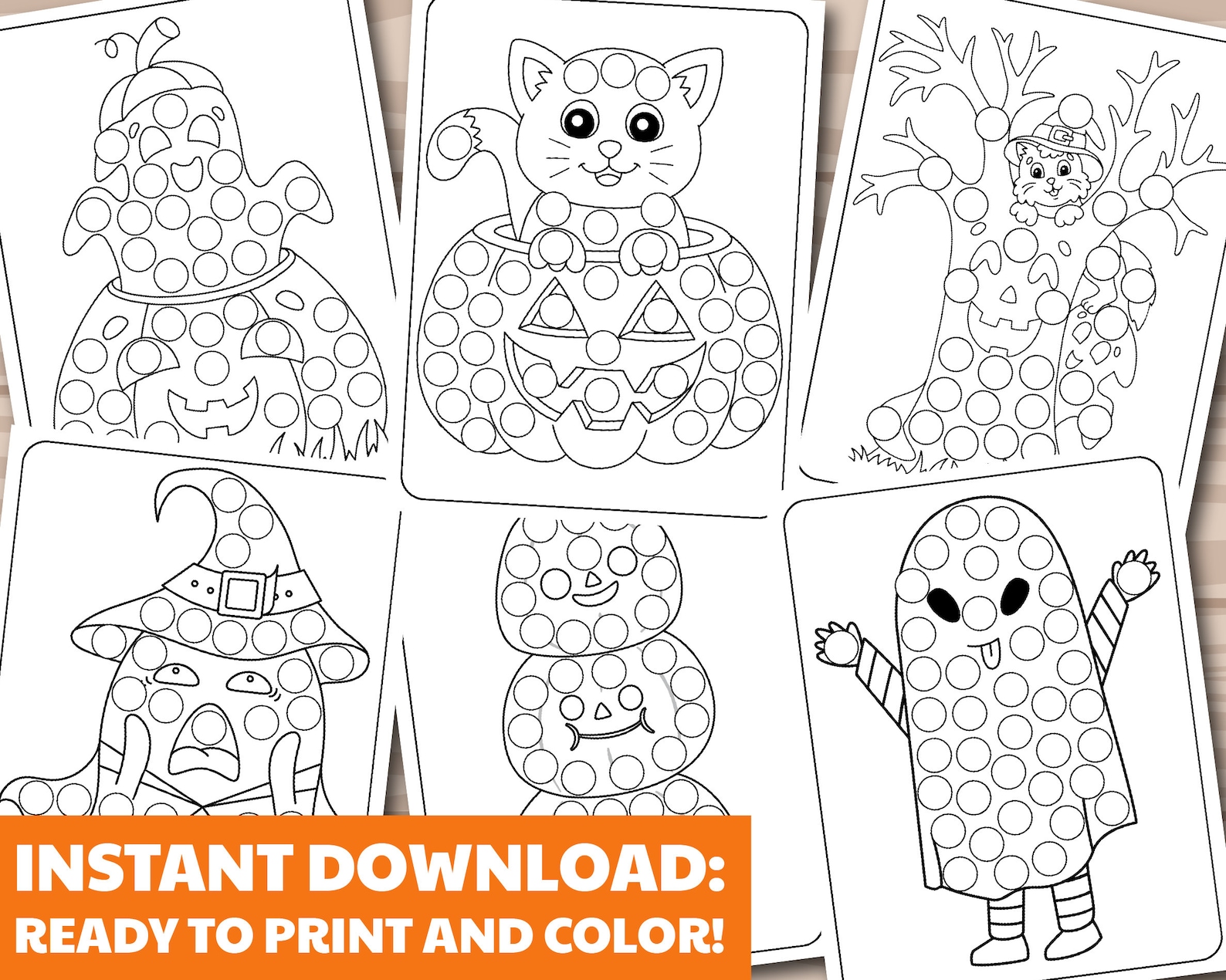 Halloween Dot Marker Printable, Dot Markers Activity, Dot Marker ...