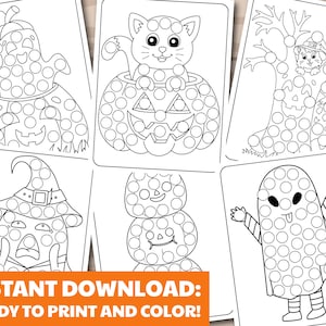 Halloween Dot Marker Printable, Dot Markers Activity, Dot Marker ...