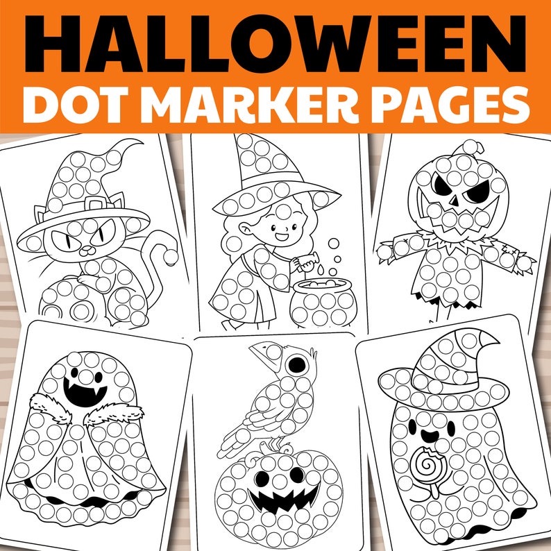 Halloween Dot Marker Printable, Dot Markers Activity, Dot Marker ...