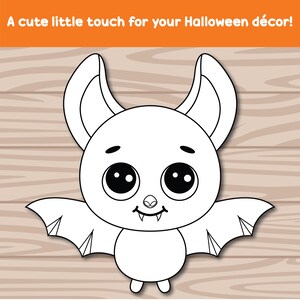 Build-a-bat Halloween Craft for Kids, Printable Bat Template, Spooky ...