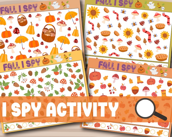 Fall I Spy Game for Toddler I Spy Printable Activities Fall Autumn ...