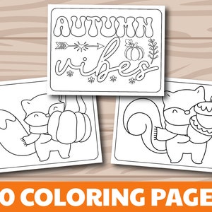 50 Fall Coloring Pages, Autumn Coloring Pages, Autumn Coloring Sheets ...