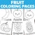 Bundle Fruits and Vegetables Coloring Pages, Vegetable Coloring Pages ...