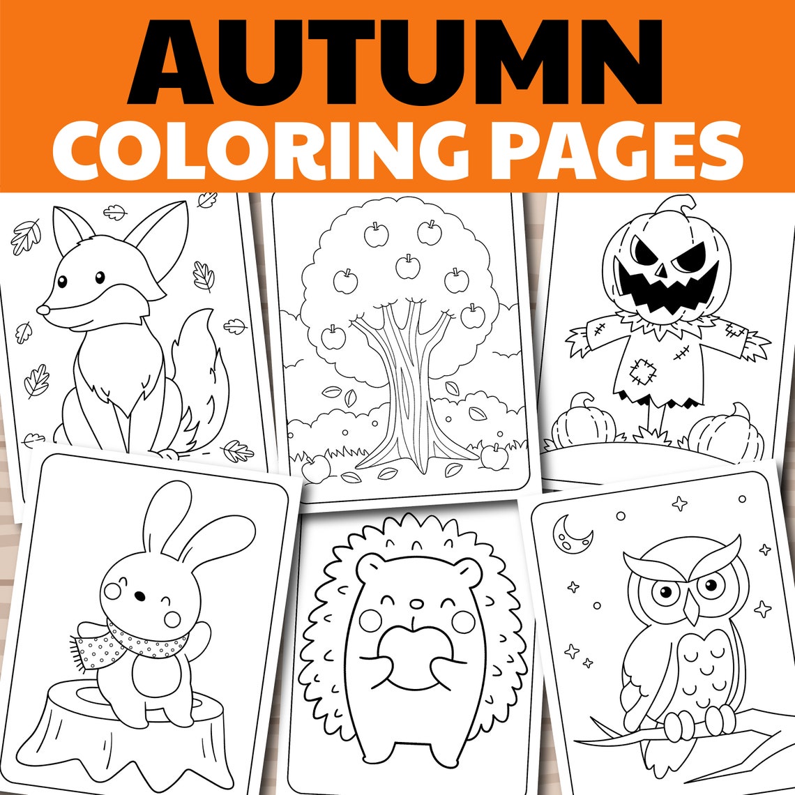 50 Fall Coloring Pages, Autumn Coloring Pages, Autumn Coloring Sheets ...