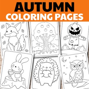50 Fall Coloring Pages, Autumn Coloring Pages, Autumn Coloring Sheets ...