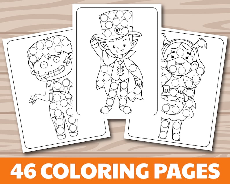 Halloween Dot Marker Printable, Dot Markers Activity, Dot Marker ...