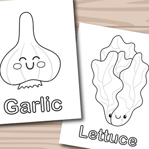 Bundle Fruits and Vegetables Coloring Pages, Vegetable Coloring Pages ...