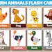 24 Farm Animals Cards, Montessori Flash Cards, Cute Farm Animals ...