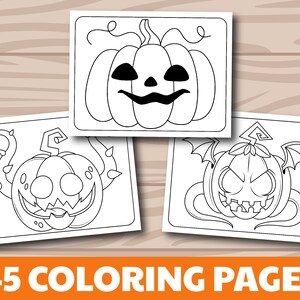 45 Pumpkin Coloring Pages for Kids, Pumpkin Coloring Sheets, Fall ...