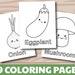 Vegetable Coloring Pages, Vegetable Coloring Book for Kids, Homeschool ...