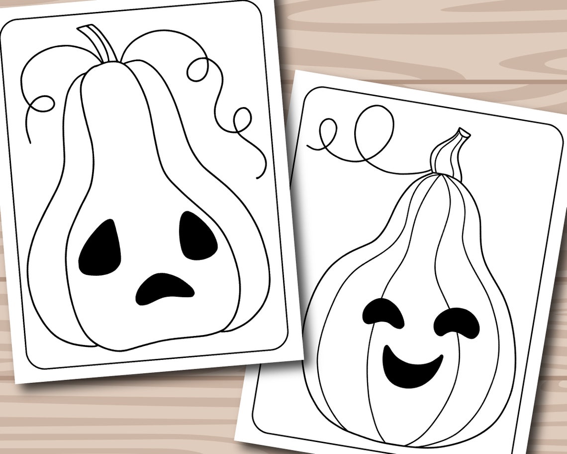 45 Pumpkin Coloring Pages for Kids, Pumpkin Coloring Sheets, Fall ...