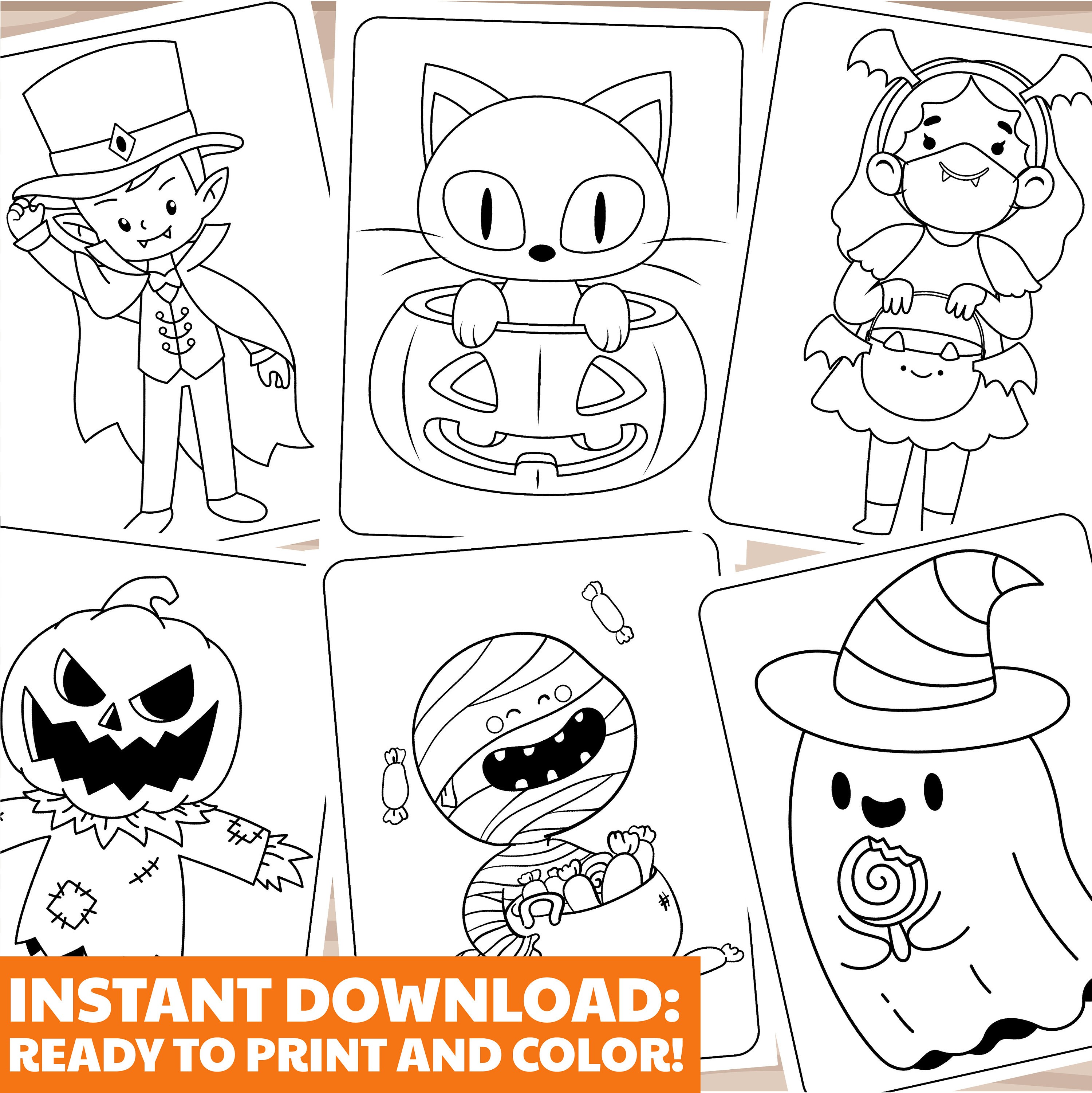 Halloween Coloring Pages for Kids, Kids Halloween Coloring Sheets ...