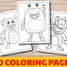 50 Cute Monster Coloring Pages for Kids, Printable Coloring Pages for ...