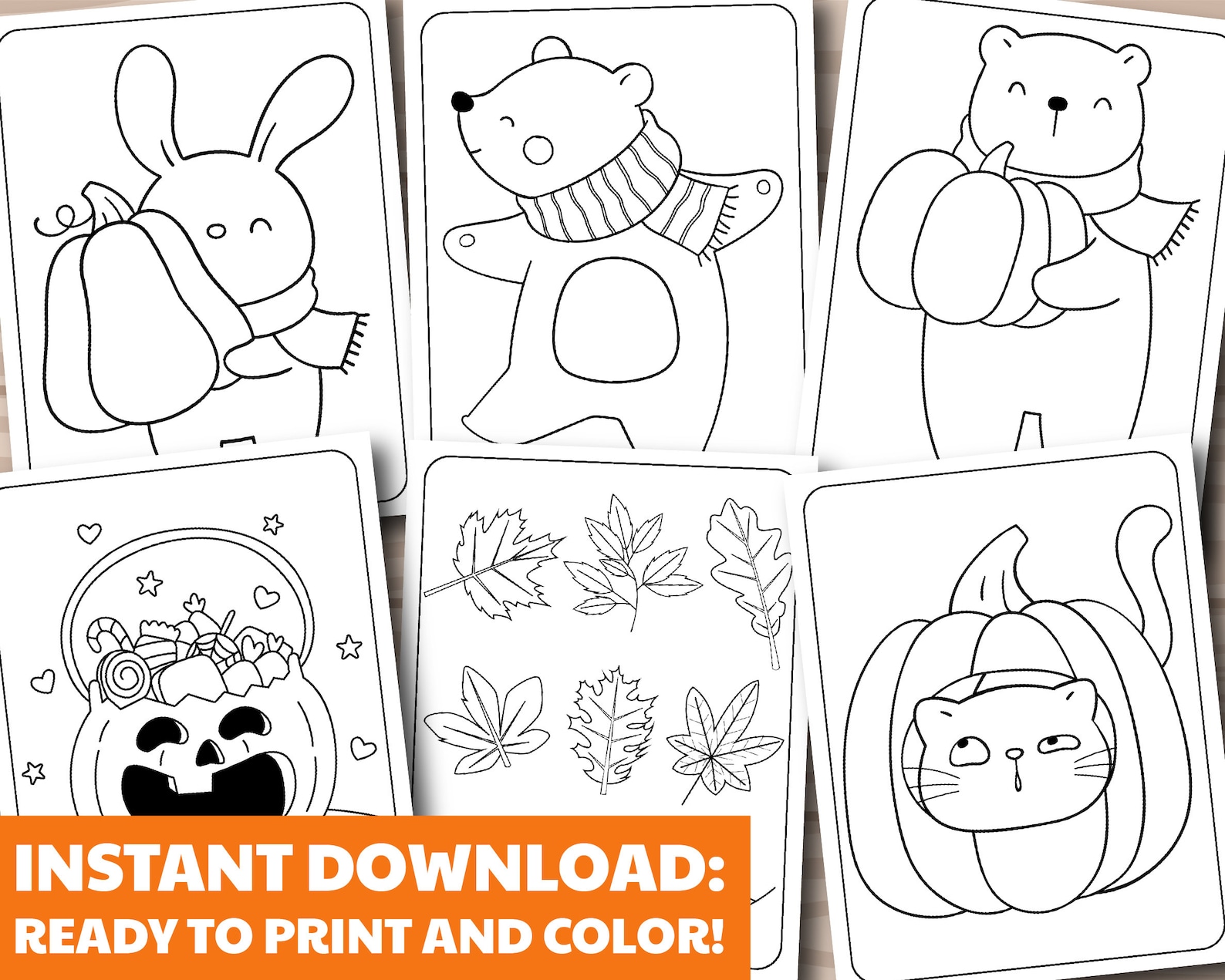 50 Fall Coloring Pages, Autumn Coloring Pages, Autumn Coloring Sheets ...