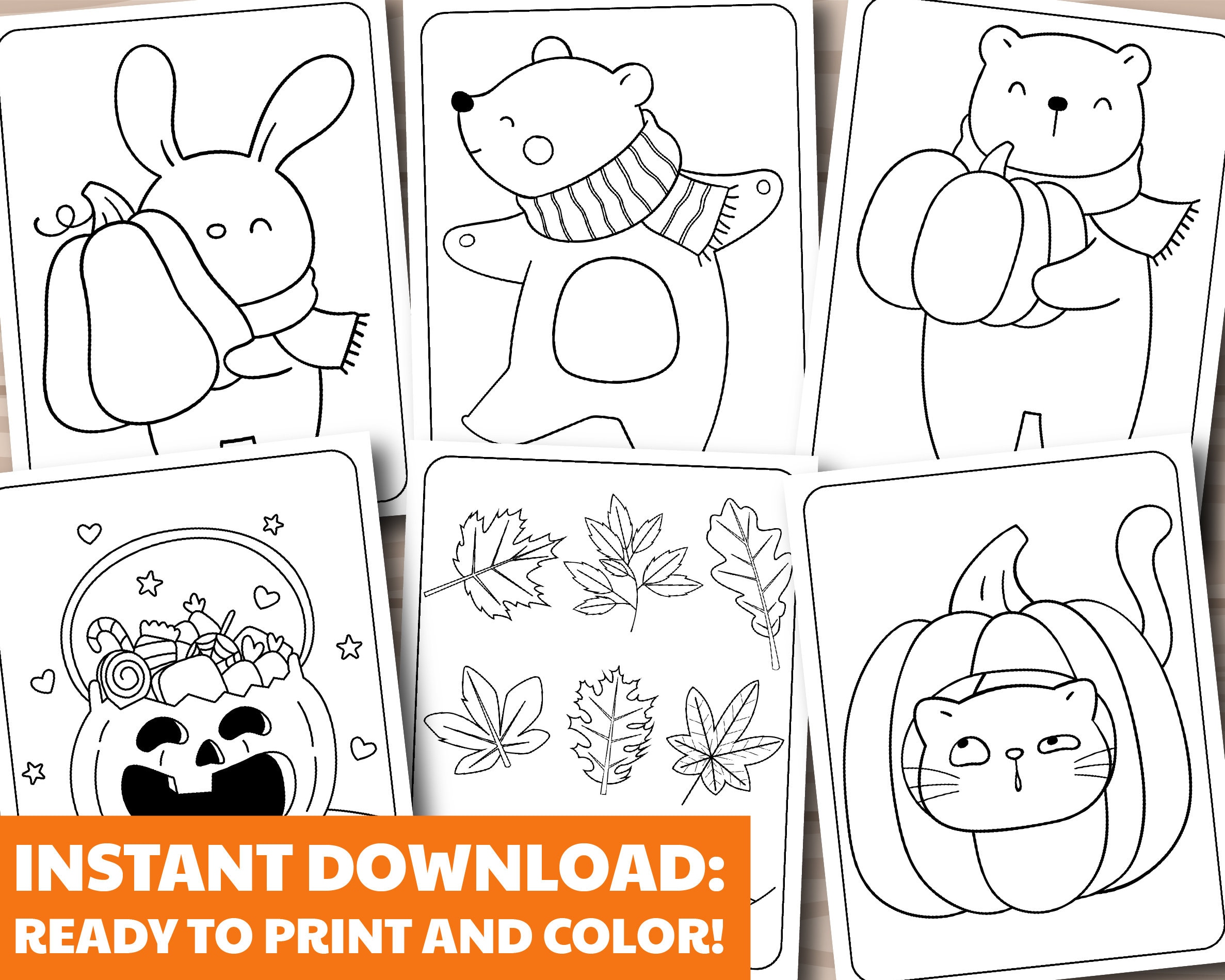 50 Fall Coloring Pages, Autumn Coloring Pages, Autumn Coloring Sheets ...