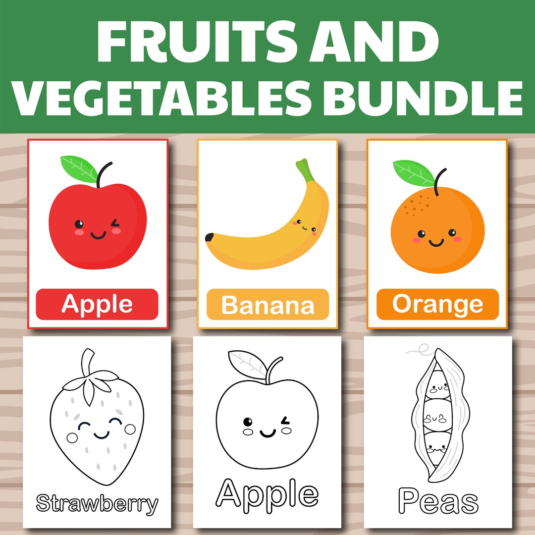 Fruits and Vegetables Bundle, Printable Learning Resources for ...