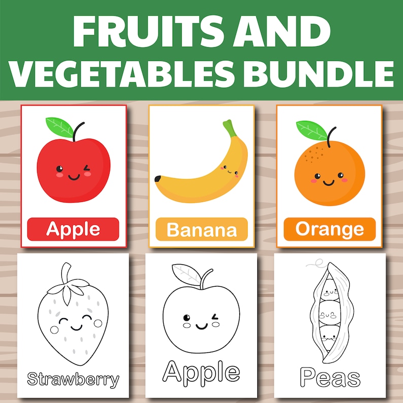 Fruits and Vegetables Bundle, Printable Learning Resources for ...