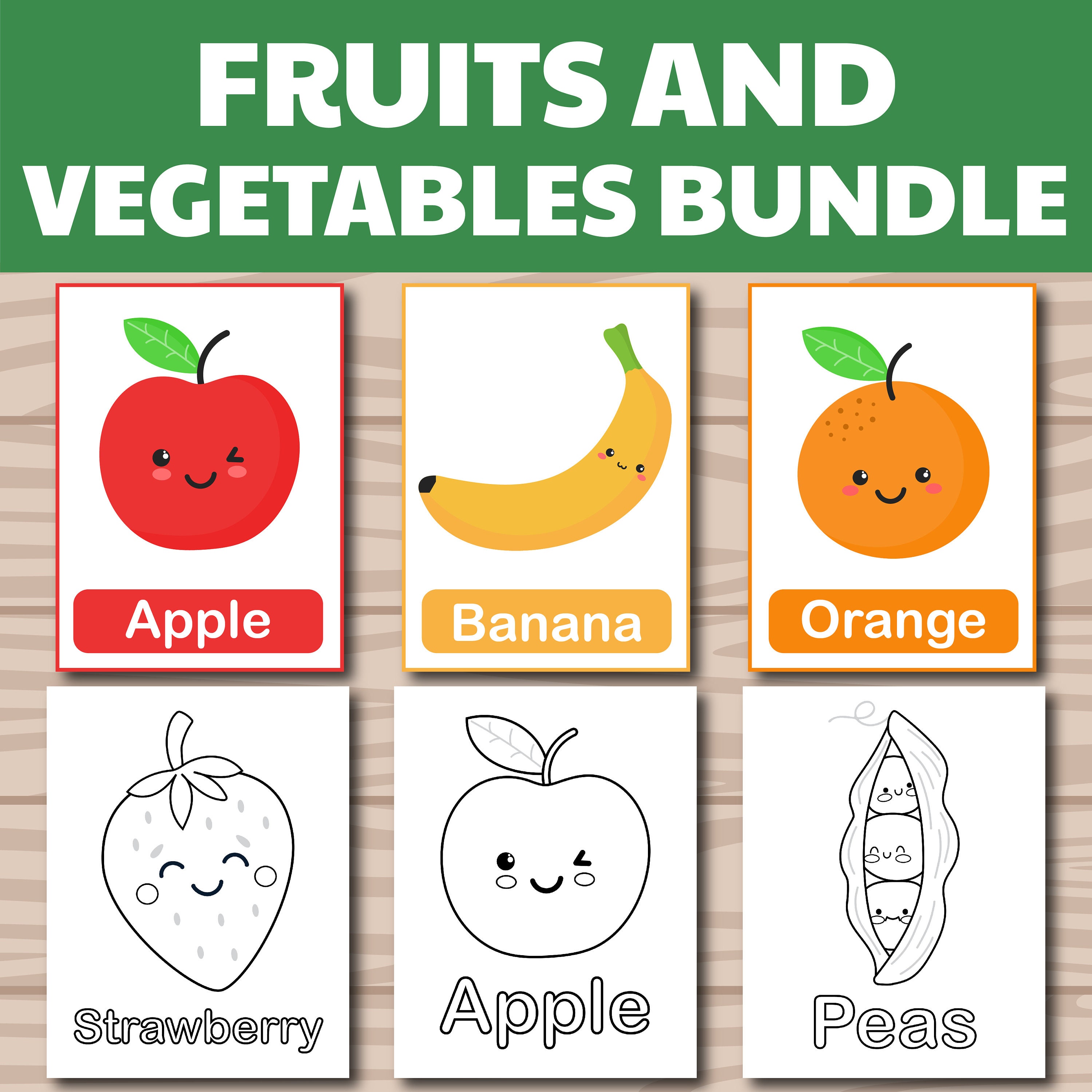 Fruits and Vegetables Bundle, Printable Learning Resources for ...