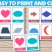 16 Shape Flash Cards, Preschool Shapes, Geometric Shapes, Learning ...