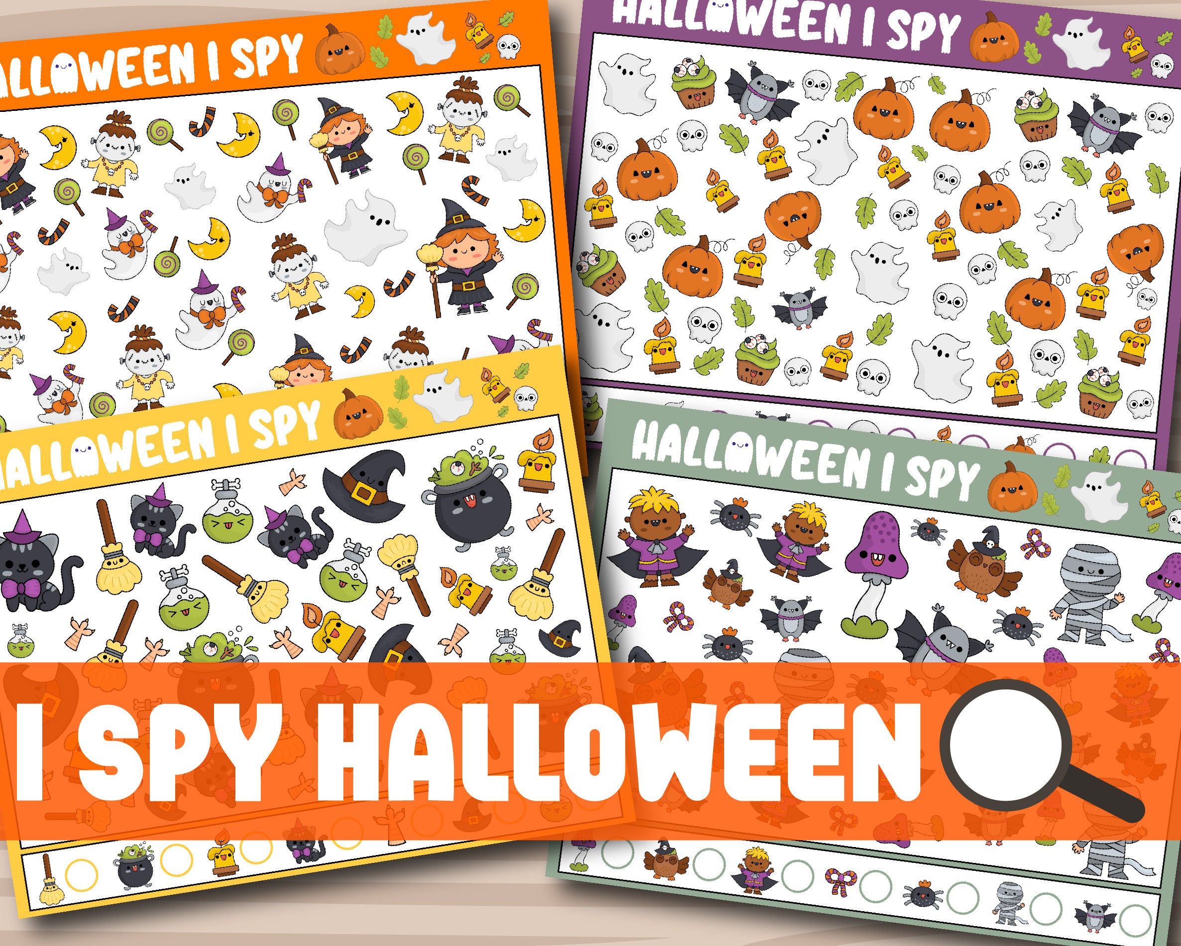 Halloween I Spy Game for Toddler Preschool Worksheets, I Spy for Kids ...