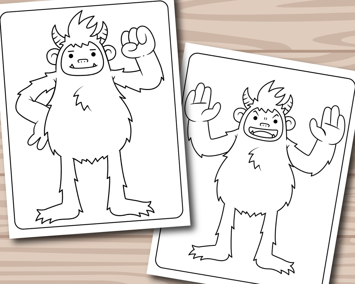 50 Cute Monster Coloring Pages for Kids, Printable Coloring Pages for ...