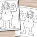 50 Cute Monster Coloring Pages for Kids, Printable Coloring Pages for ...