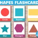 16 Shape Flash Cards, Preschool Shapes, Geometric Shapes, Learning ...