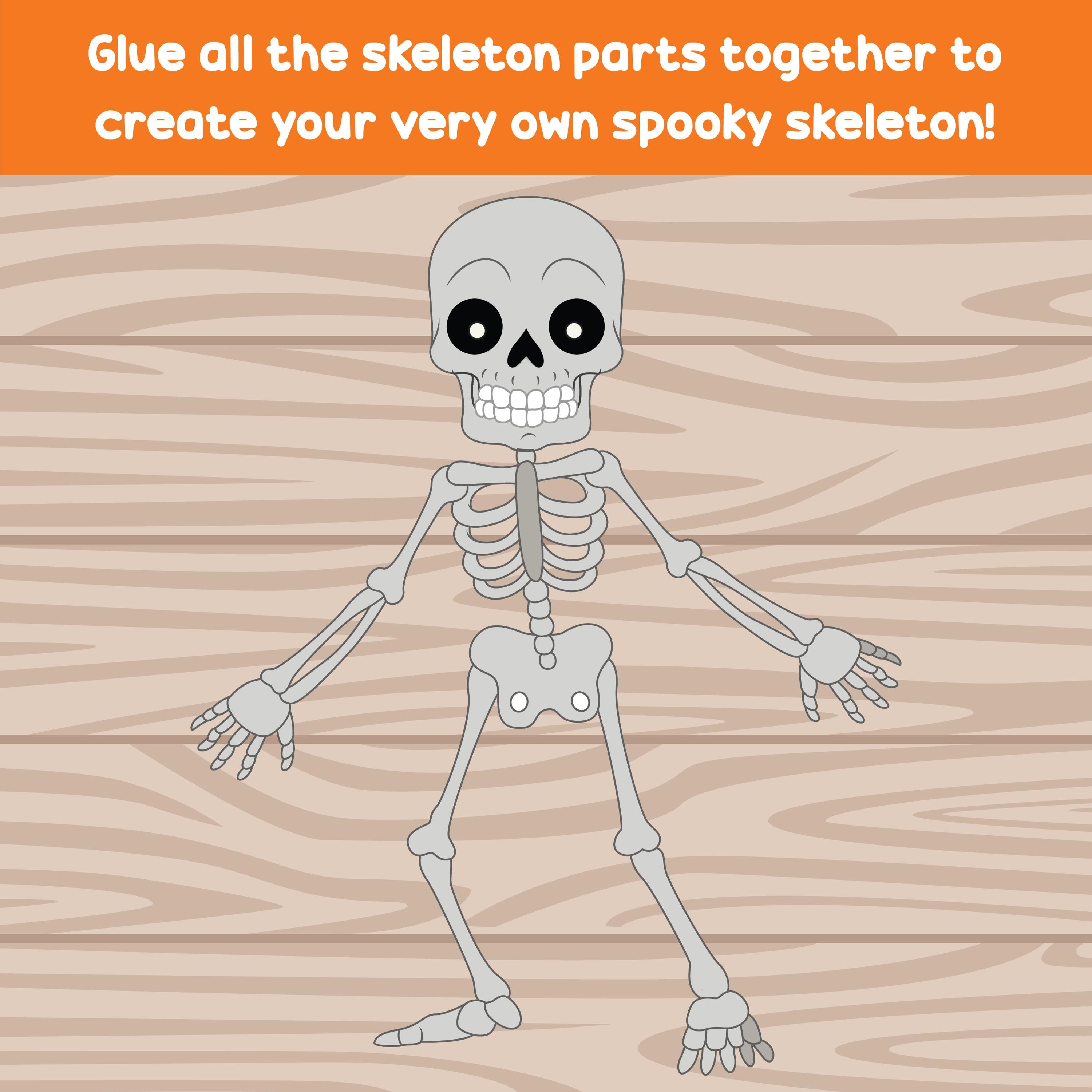 Build-a-skeleton Halloween Craft for Kids, Printable Cut & Paste ...