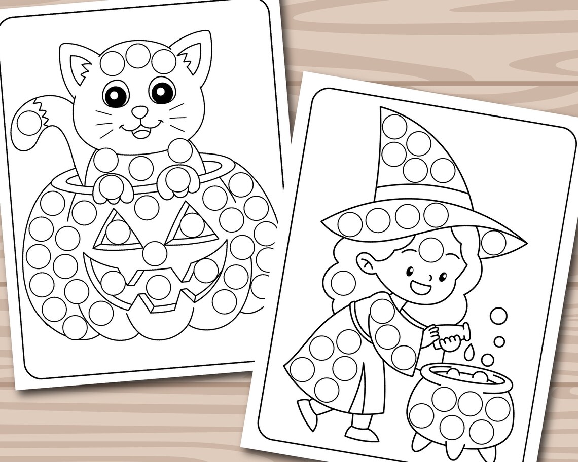 Halloween Dot Marker Printable, Dot Markers Activity, Dot Marker ...