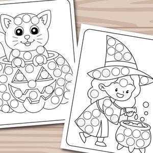 Halloween Dot Marker Printable, Dot Markers Activity, Dot Marker ...