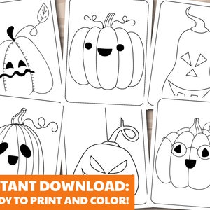 45 Pumpkin Coloring Pages for Kids, Pumpkin Coloring Sheets, Fall ...