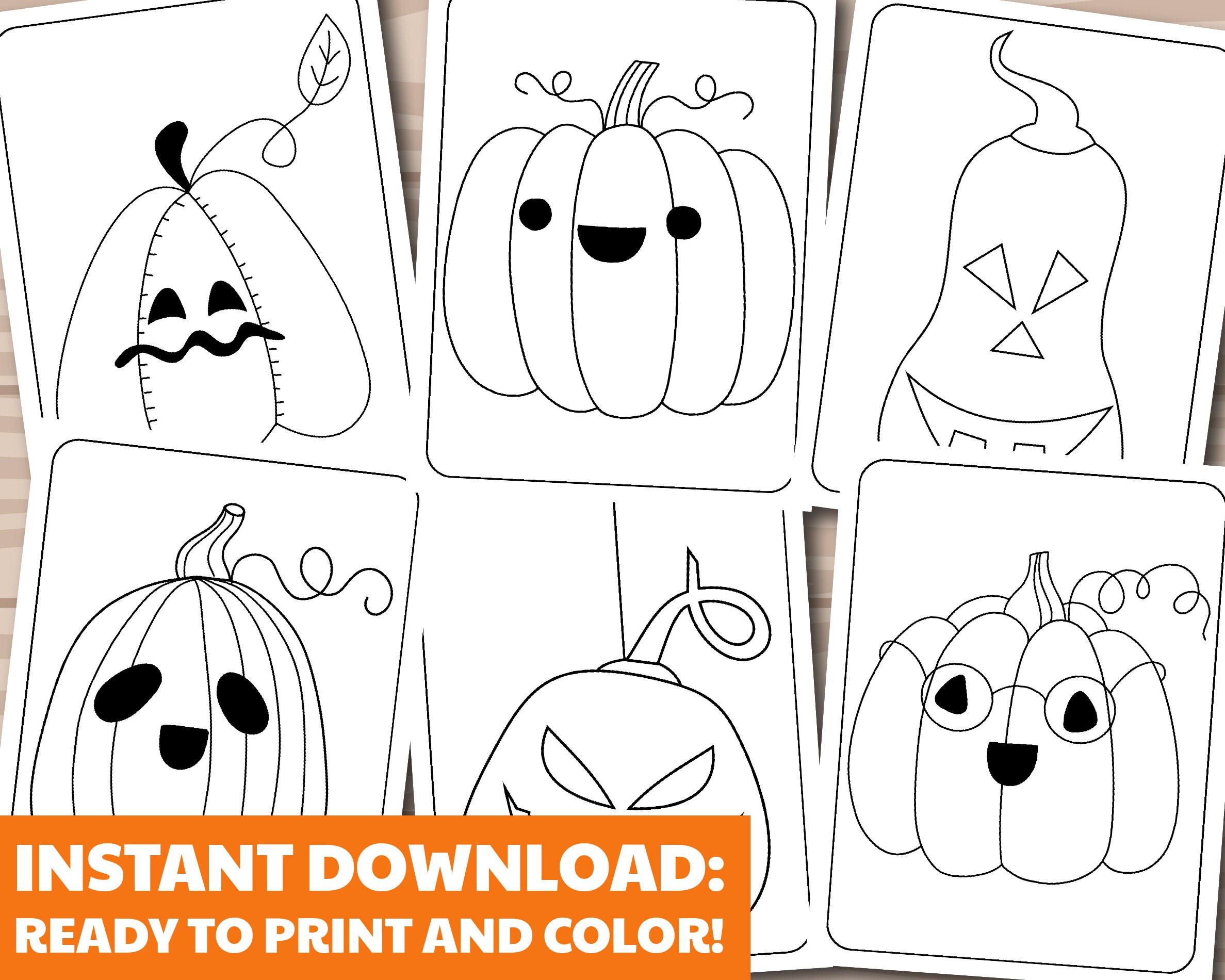45 Pumpkin Coloring Pages for Kids, Pumpkin Coloring Sheets, Fall ...