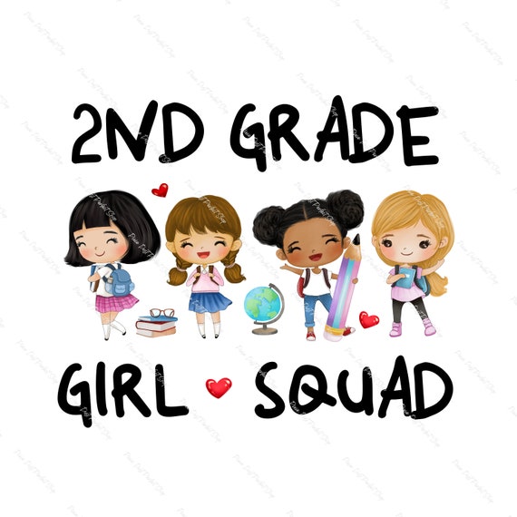 2nd Grade Girl Squad Second Learn Friends School | Etsy