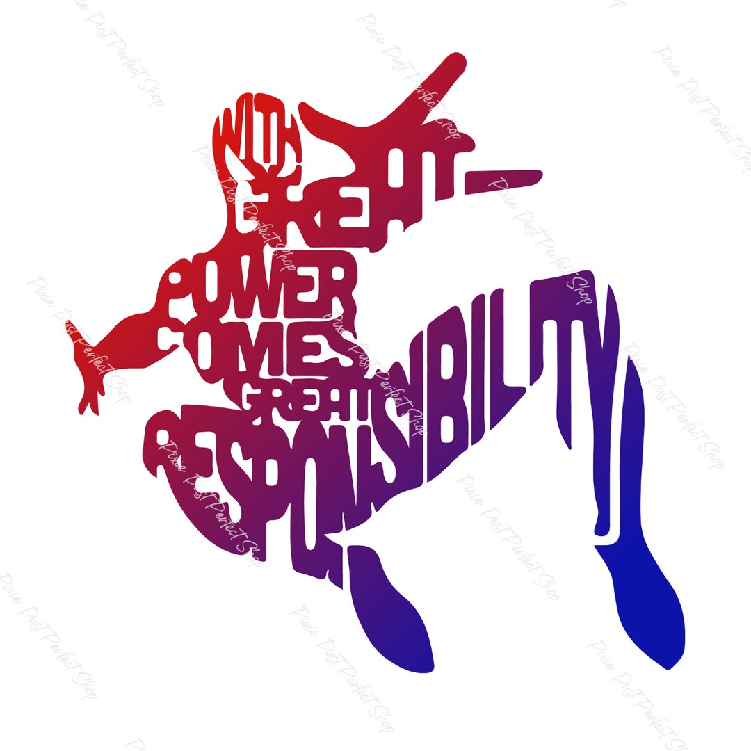 With Power Comes Great Responsibility, Spider, Hero, Super, Red, Blue ...
