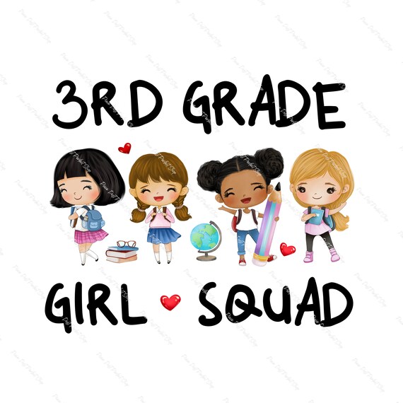 3rd Grade Girl Squad Third Learn Friends School - Etsy