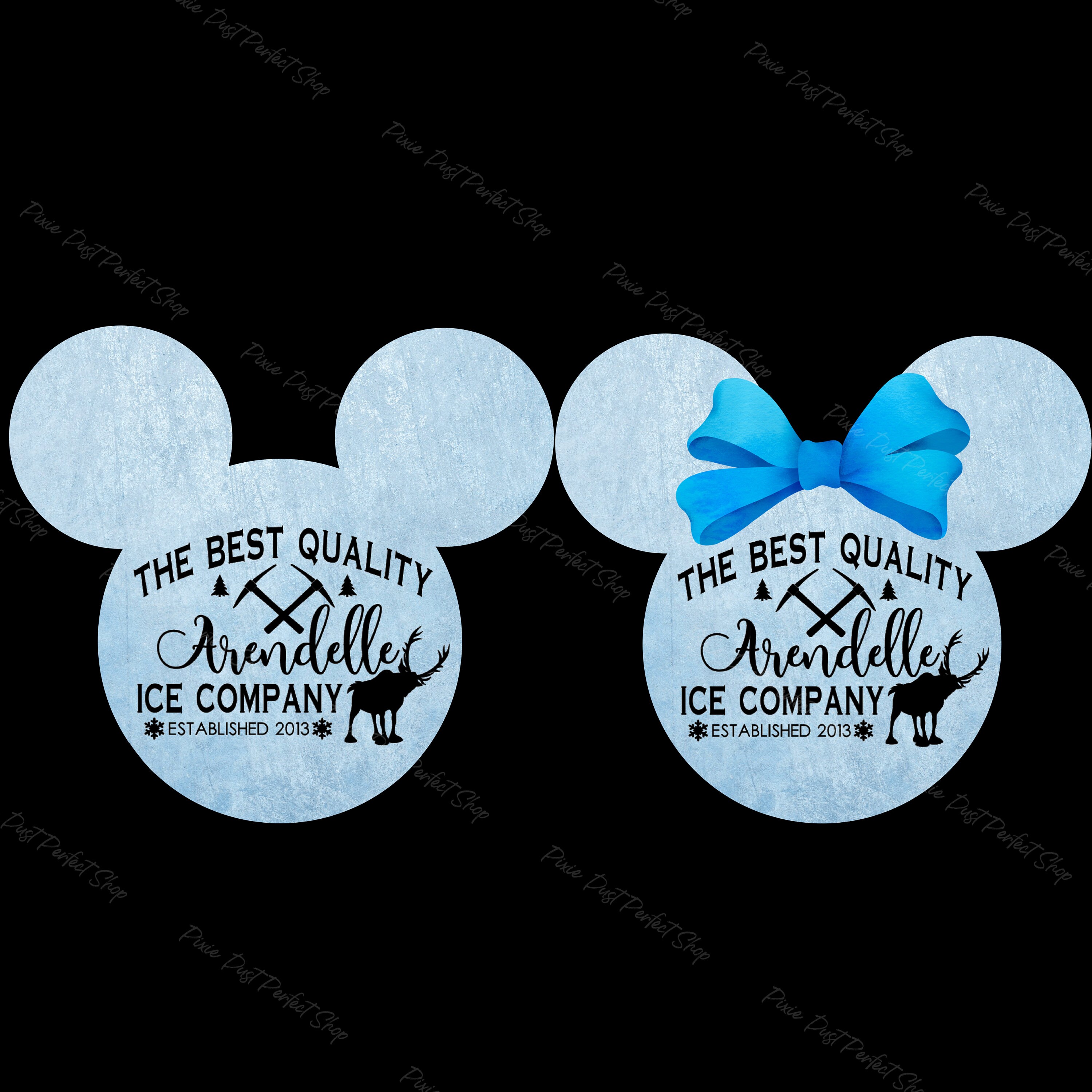 Mouse Silhouette Ears, Ice Texture, Arendelle Ice Company, Frozen ...