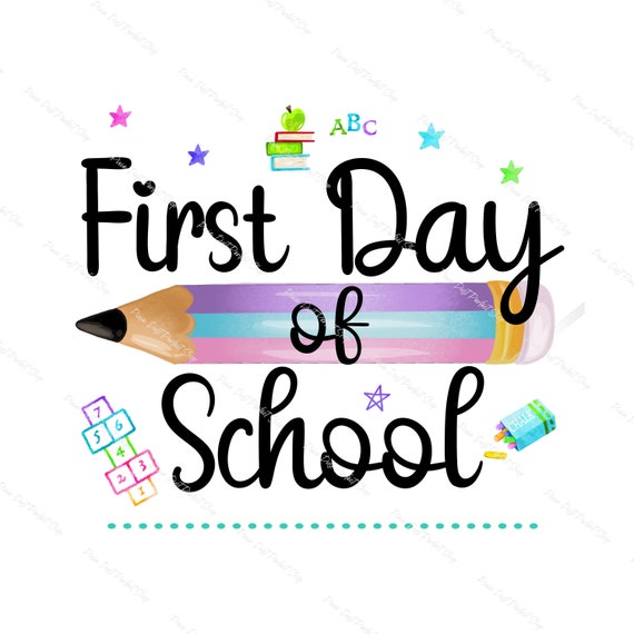 Watercolor First Day of School Pre K Kinder 1st Grade - Etsy