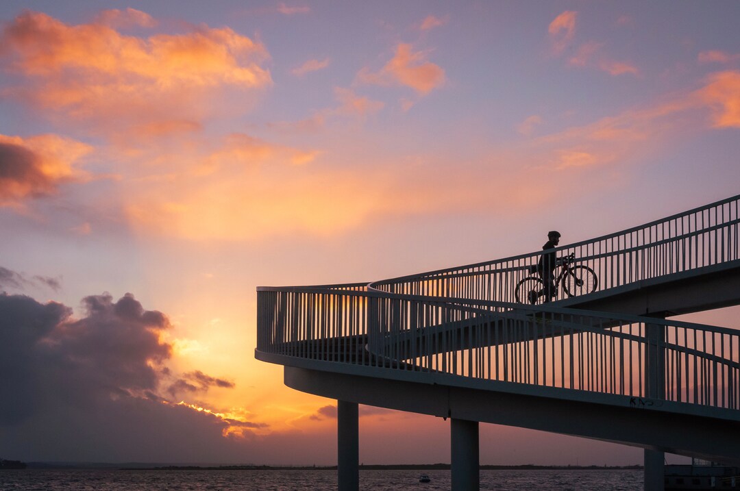 Photo Art Print / Greetings Card - the Gypsy Bridge at Sunset, Leigh-on ...